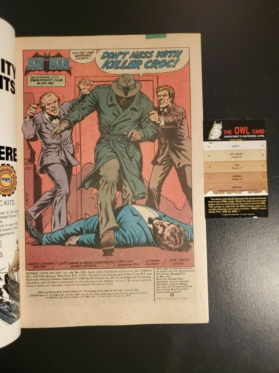 Batman # 358 (1983) VF+ (8.5) 1st full Killer Croc from Suicide Squad ...