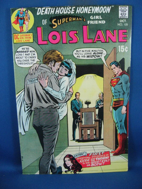 Superman Girlfriend Lois Lane 105 F VF First Rose and Thorn 1970 ...