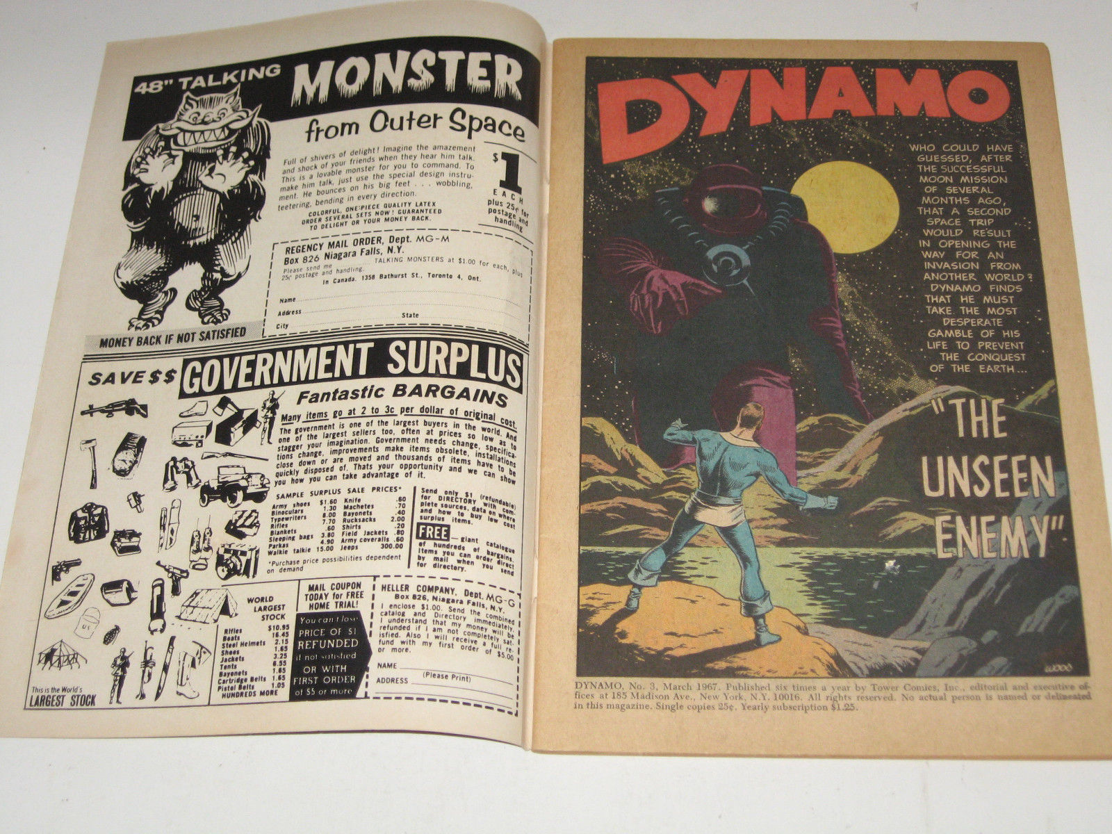 Dynamo #3 (Mar 1967, Tower) - VG/FN Condition | Comic Books - Platinum ...