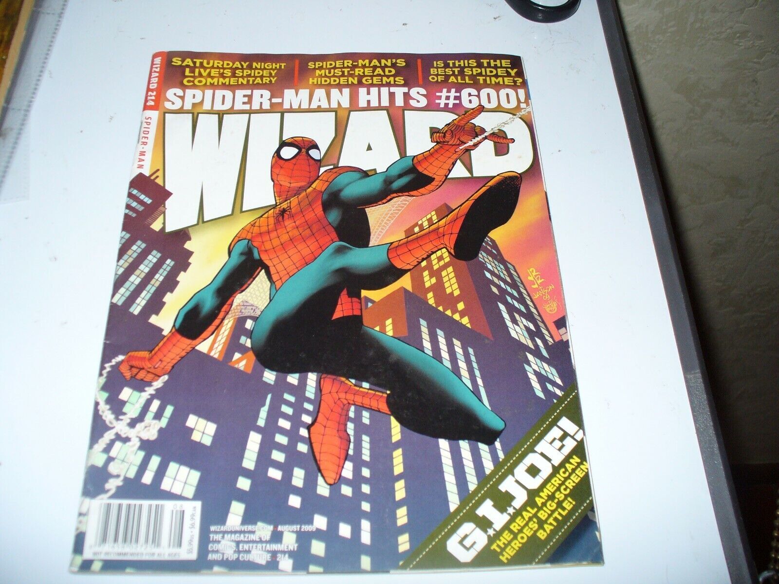 Wizard Magazine Issue #214 August 2009 Spider-Man Hits #600 G.I Joe ...