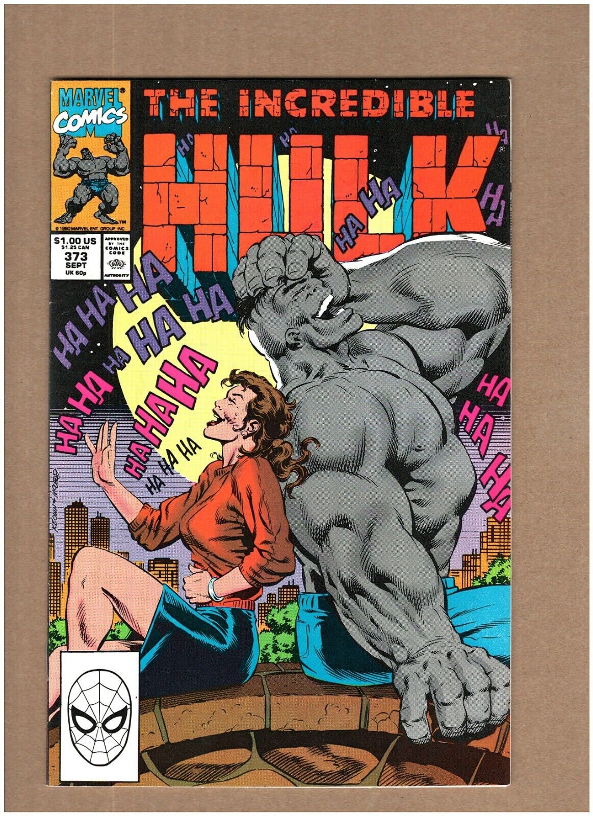 Incredible Hulk #373 Marvel Comics 1990 Gray Hulk vs. Green Hulk VF/NM ...