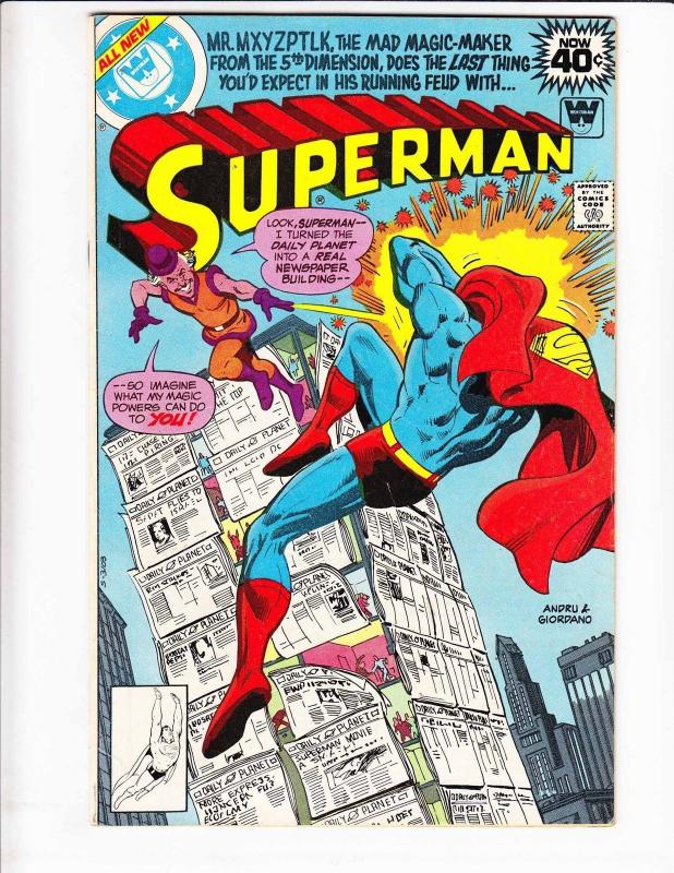 Superman [1979 DC] #335 FN whitman variant - mr. mxyzptlk - ross andru ...