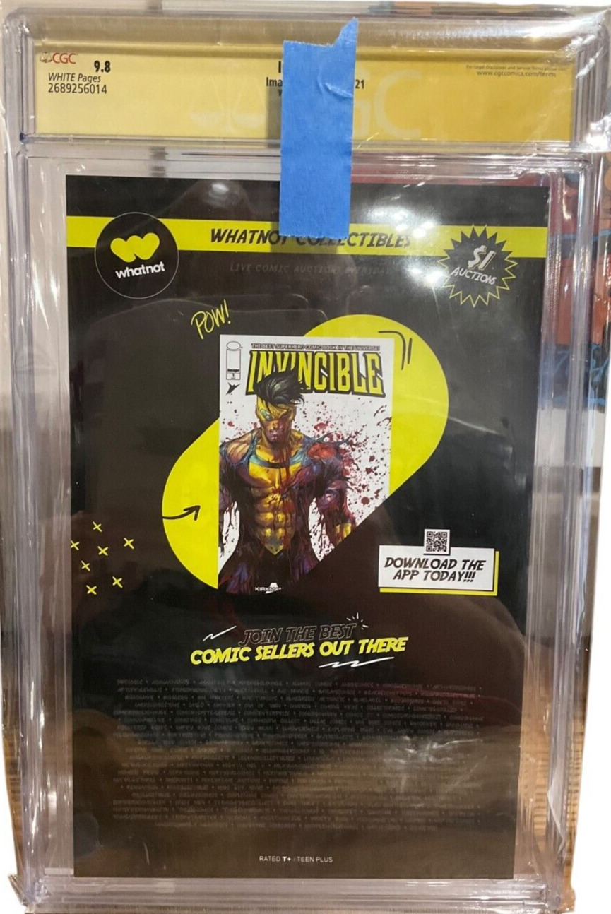 Invincible #1 Virgin WhatNot Edition 9.8 CGC Signed Tyler Kirkham ...