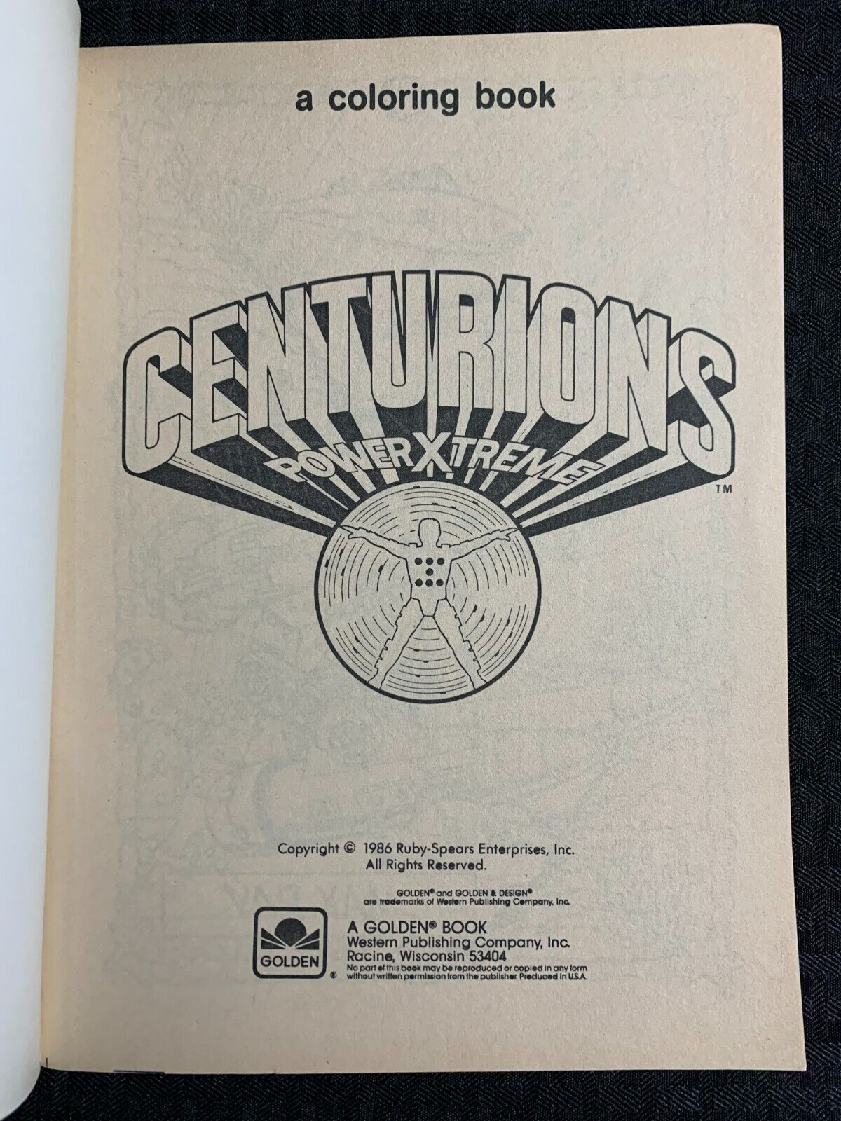 1986 CENTURIONS Giant Coloring Book FN+ 6.5 Golden Book Uncolored ...