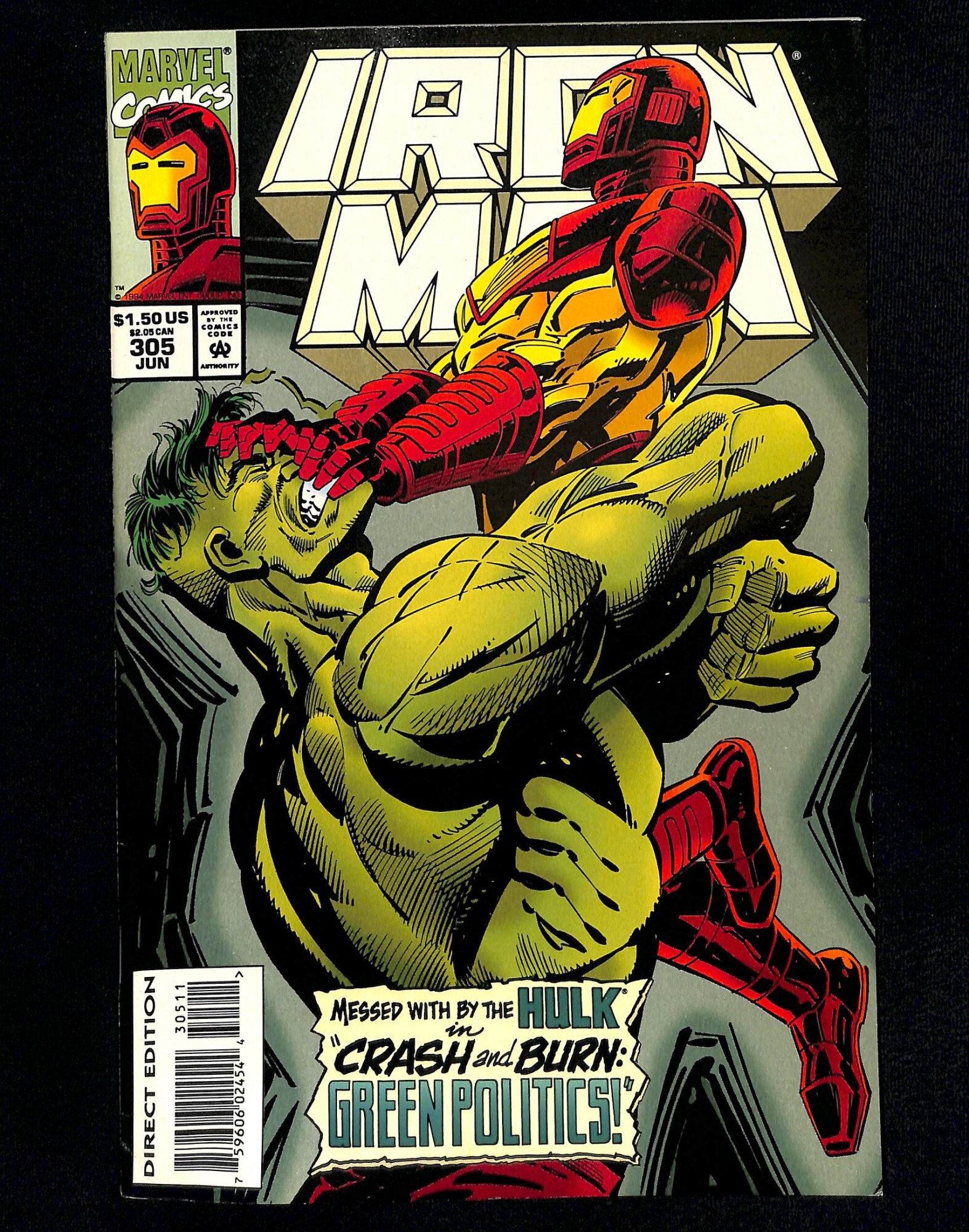 Iron Man #305 1st Full HulkBuster Armor Vs Incredible Hulk! | Comic ...