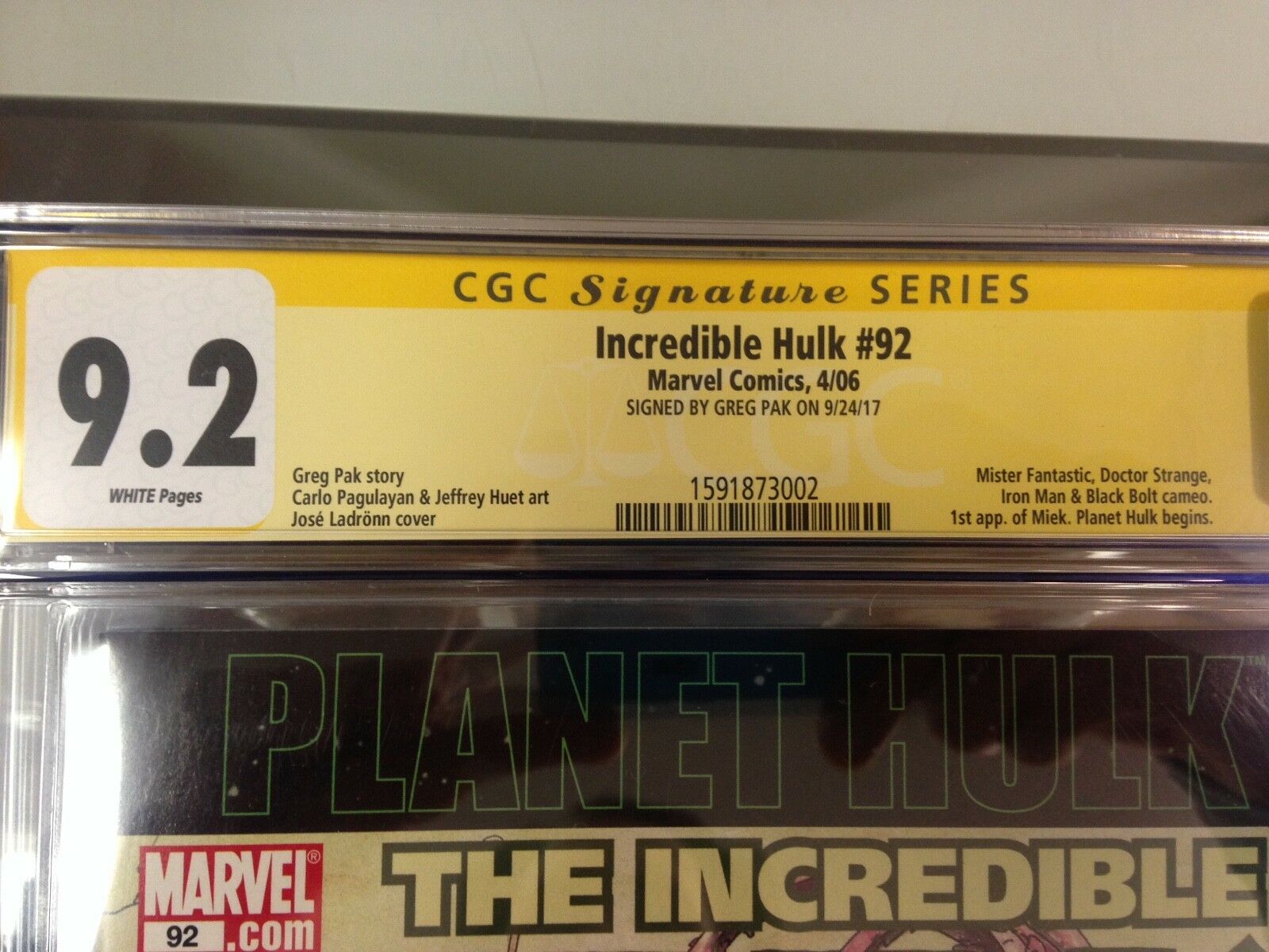 Incredible Hulk 92 CGC 9.2 SS Greg Pak | Comic Books - Modern Age ...