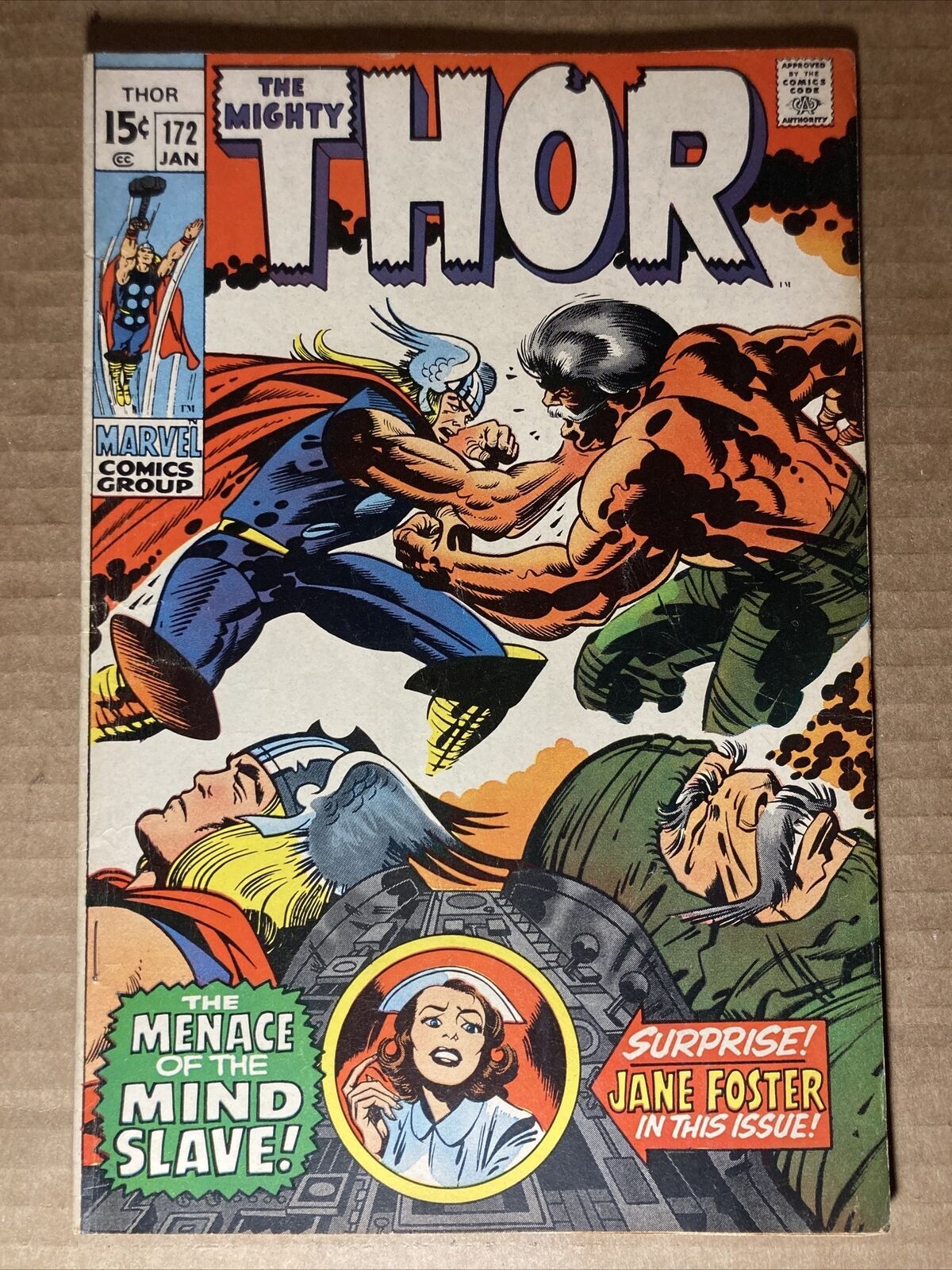 Thor 172 Marvel 1970 VG Stan Lee Story & Jack Kirby Art Jane Foster ...