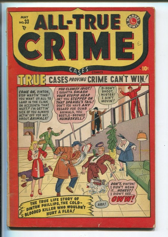 All-True Crime #33 1949-Marvel-Violent-Gun Molls-Gangsters-Gunfights-Fn ...