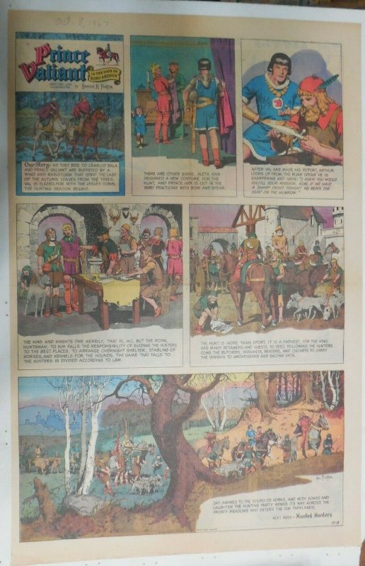 Prince Valiant Sunday #1600 by Hal Foster from 10/8/1967 Rare Full Page ...