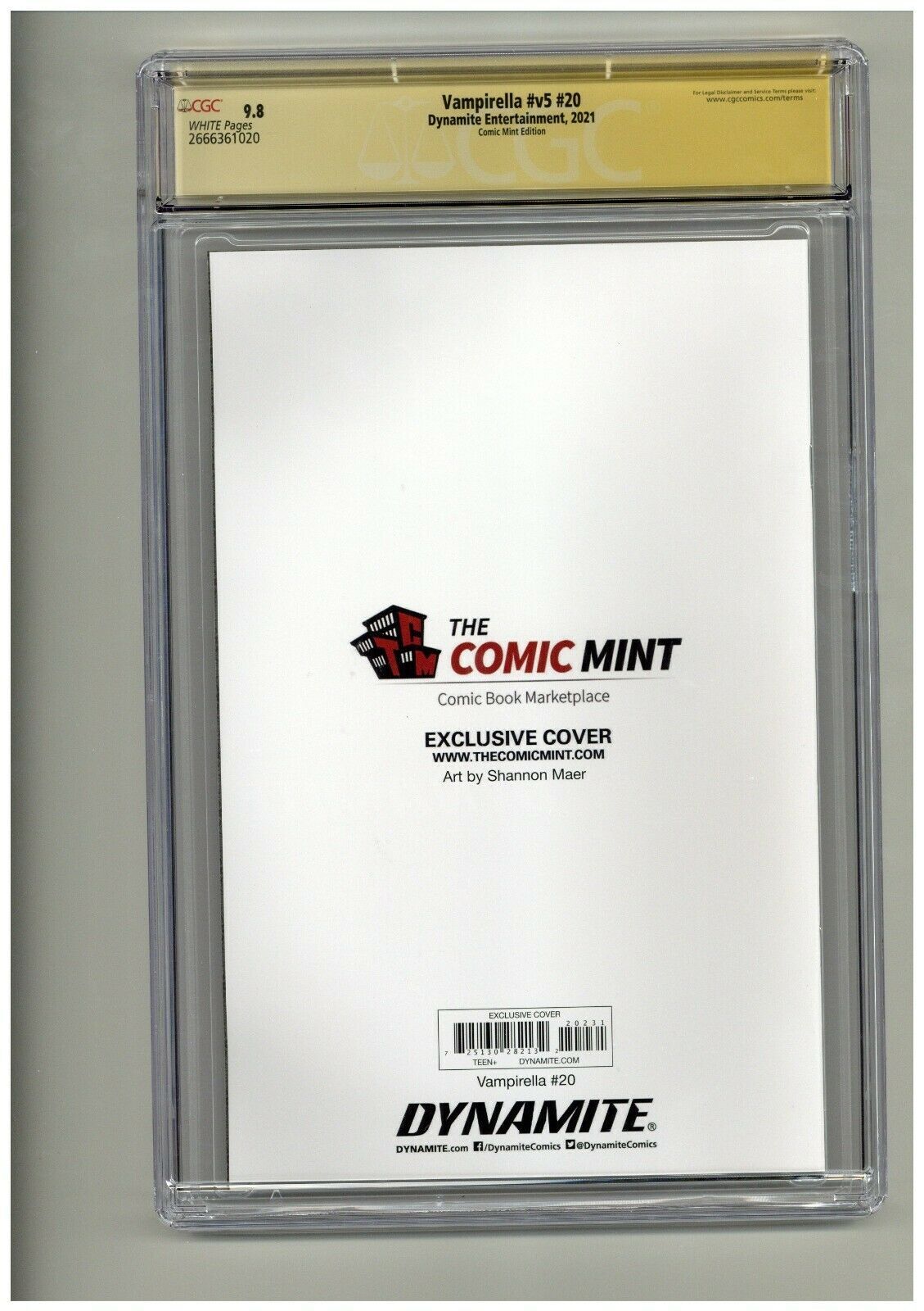 Vampirella #20 Virgin Variant Cover CGC 9.8 SS Signed by Shannon Maer ...