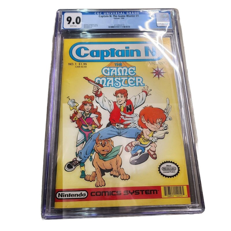 Captain N The Game Master #1 CGC 9.0 White Valiant 1990 Graded Comic ...