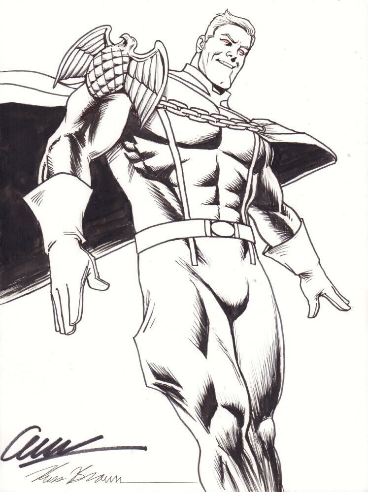 Homelander from the Boys Commission art by Russ Braun & Signed by Garth ...
