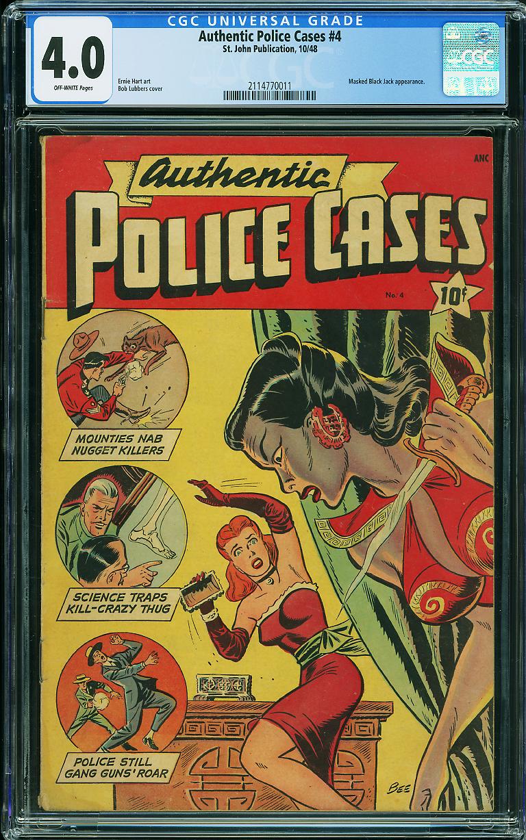 Authentic Police Cases #4 (CGC 4.0) 1948 Golden Age Good Girl Comic ...