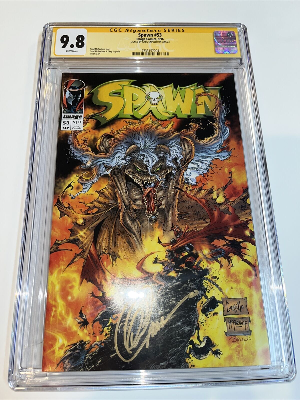 Spawn (1996) # 51 (CGC 9.8 SS WP) Signed Greg Capullo • Story Todd ...