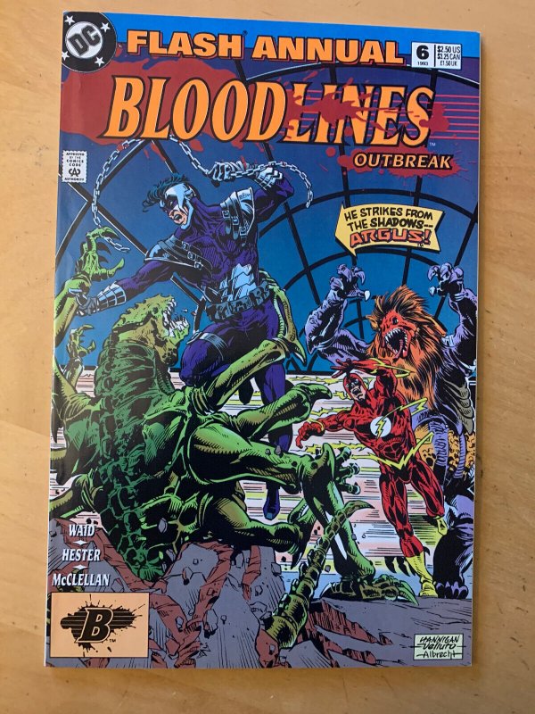 Flash Annual 6 Bloodlines 1993 Argus and Annual 8 1995 Year ONE Waid ...