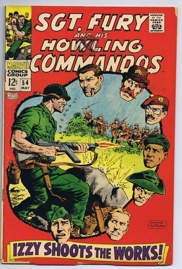 Sgt Fury and His Howling Commandos #54 ORIGINAL Vintage 1968 Marvel ...