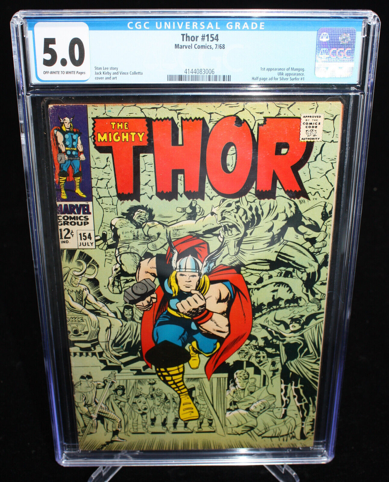 Thor #154 (CGC 5.0) 1st Appearance of Mangog - 1968 | Comic Books ...