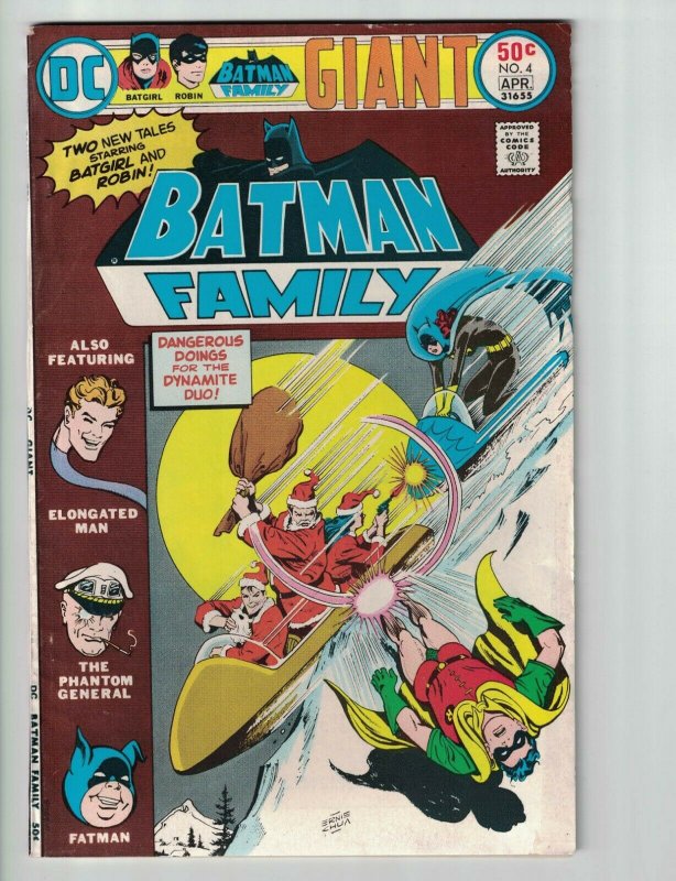 The Batman Family #4 VG Robin - Batgirl - Elongated Man - Fatman - DC ...
