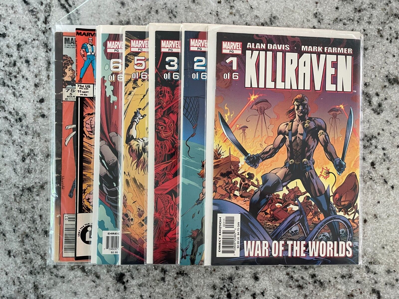 7 Marvel Comics Killraven # 1 2 3 5 6 Kickers # 11 Kitty Pryde ...