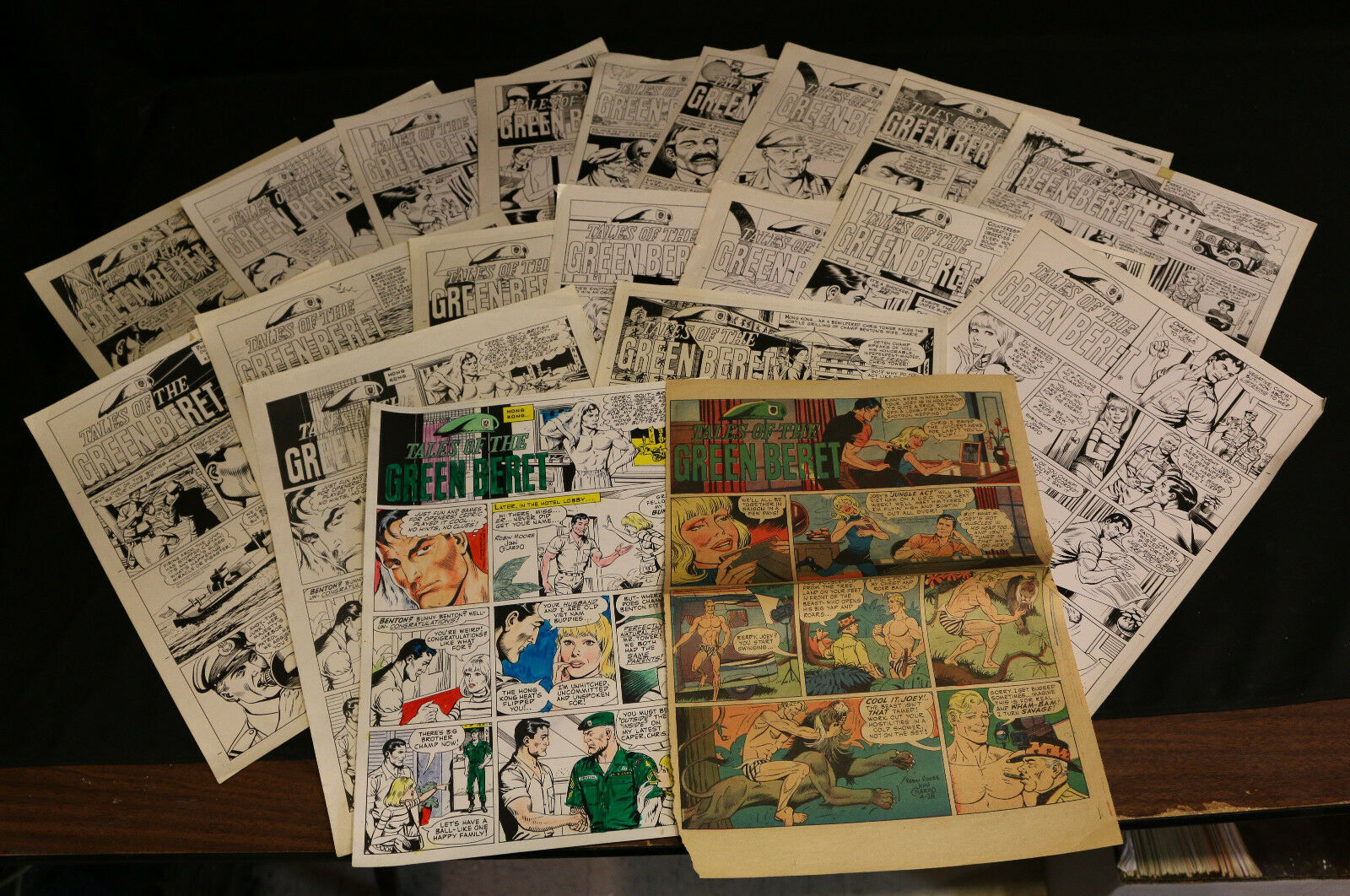 Tales of the Green Beret Sunday Strip STATs Set of 20 with a Color ...