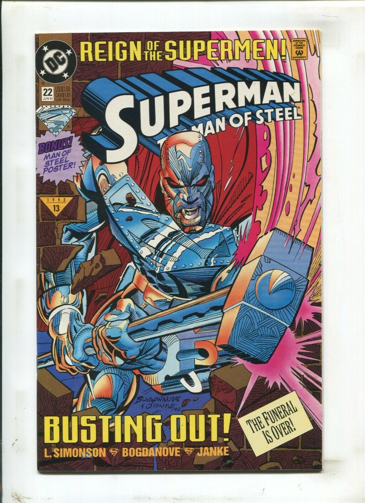 Superman: Man of Steel #22 - 1st Full Appearance & Origin of Steel (9.8 ...