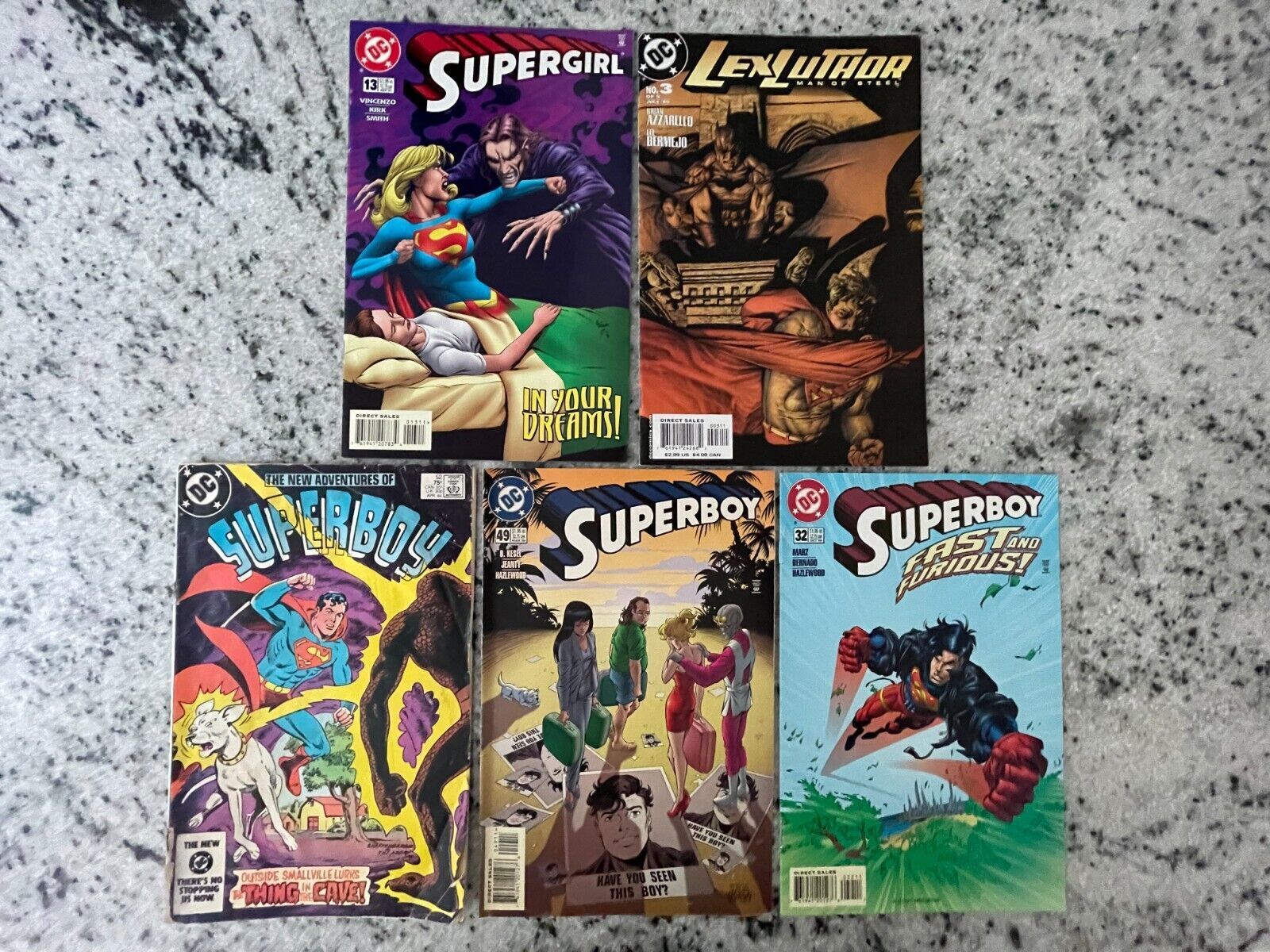 5 DC Comics Superboy # 32 49 52 + Lex Luthor 3 + Supergirl # 13 ...