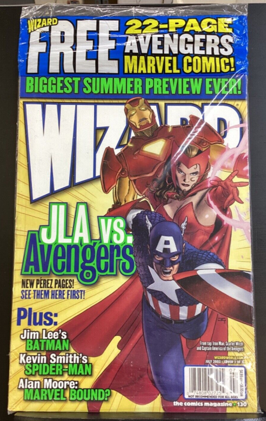 Wizard Magazine #130 JLA Avengers 57 Perez Summer Preview Alan Moore ...
