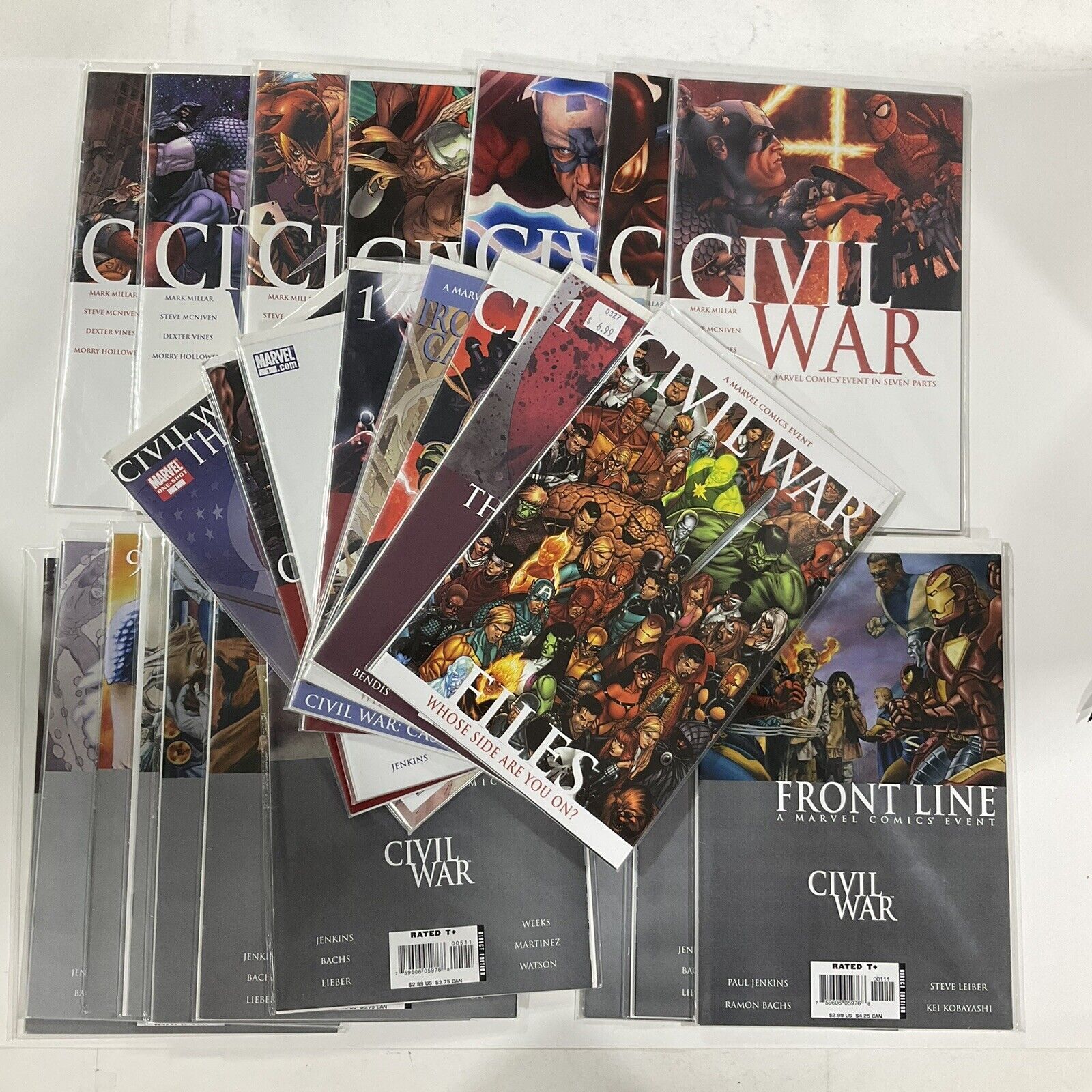 Civil War 2006 1 2 3 4 5 6 7 + Frontline & One-Shots Nm Marvel Lot Of ...