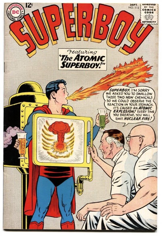 SUPERBOY #115 1964-ATOMIC SUPERBOY-atomic explosion cover vf- | Comic ...