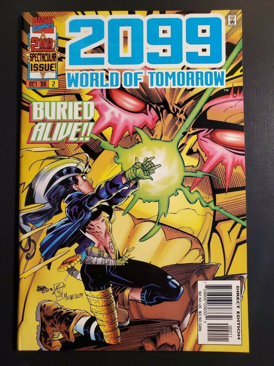 2099 World of Tomorrow #2 (1996) NM Includes Iron Man card, Overpower ...