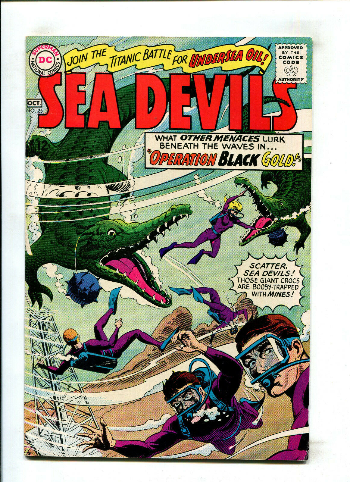 Sea Devils #25 - Operation Black Gold! (5.5) 1965 | Comic Books ...