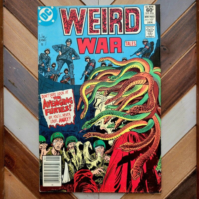 WEIRD WAR TALES #107 VG DC 1982 WWII Kubert Cover HORROR + Todd ...