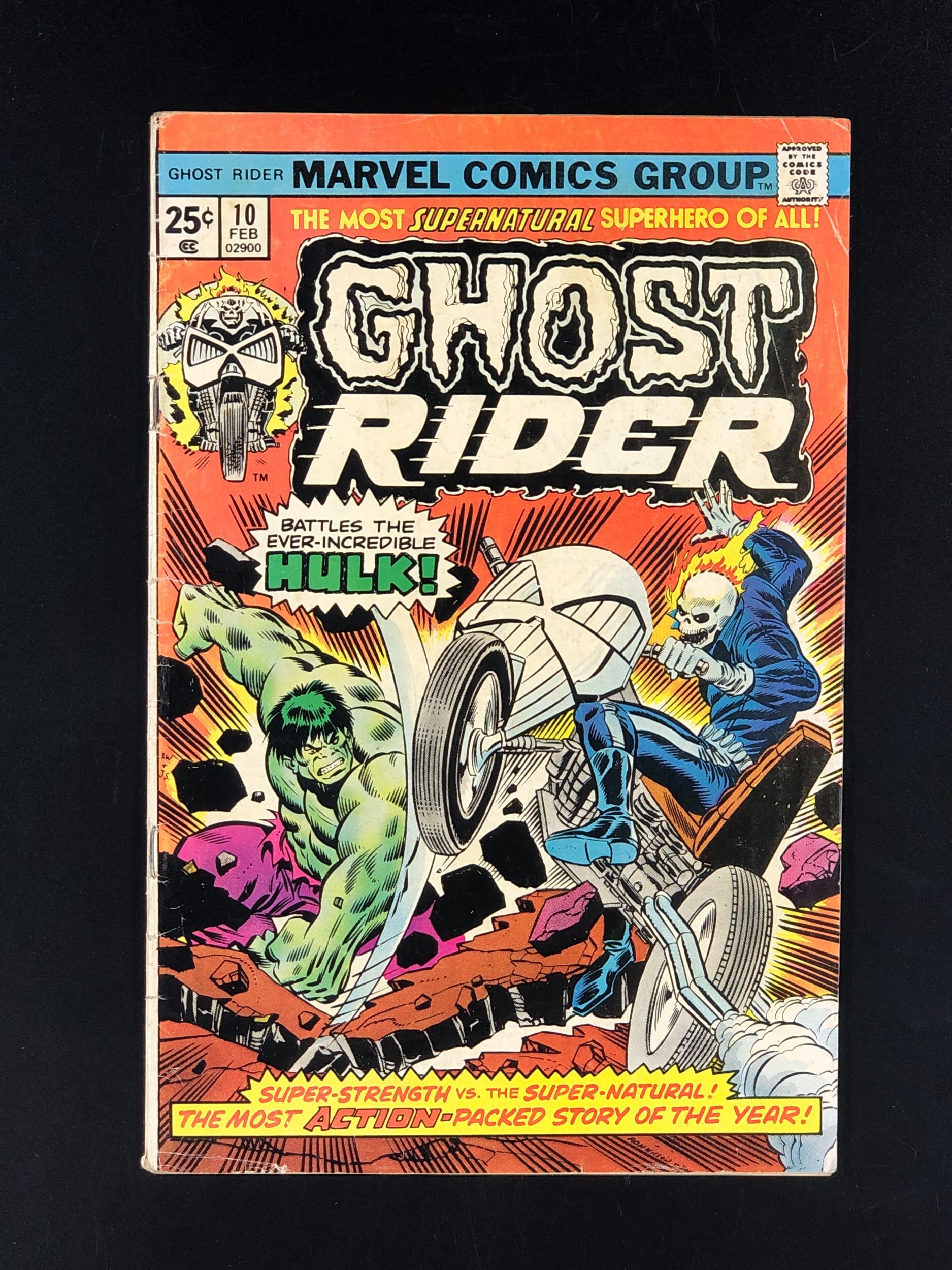 Ghost Rider #10 (1975) VG- 1st app. Ghost Rider Reprint (Marvel ...