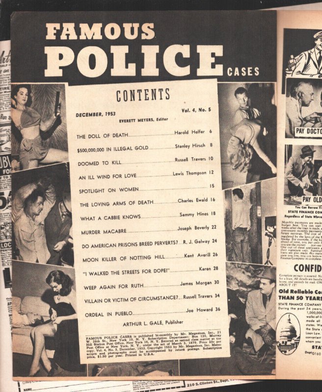 Famous Police Cases 12/1953-I Walked the Streets For Dope-Russ Meyer ...