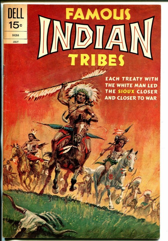 Famous Indian Tribes #21 1972-Dell- Sioux Indians-Custer's Last Stand ...
