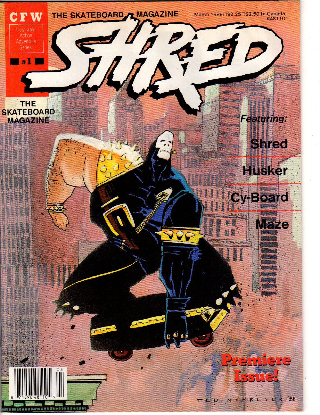 SHRED the Skateboard Magazine #1 (CFW 1988) B&W Anthology Urban Sprawl ...