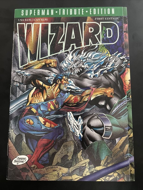 Wizard Magazine Superman Tribute Edition #1 in NM + condition; No Card ...