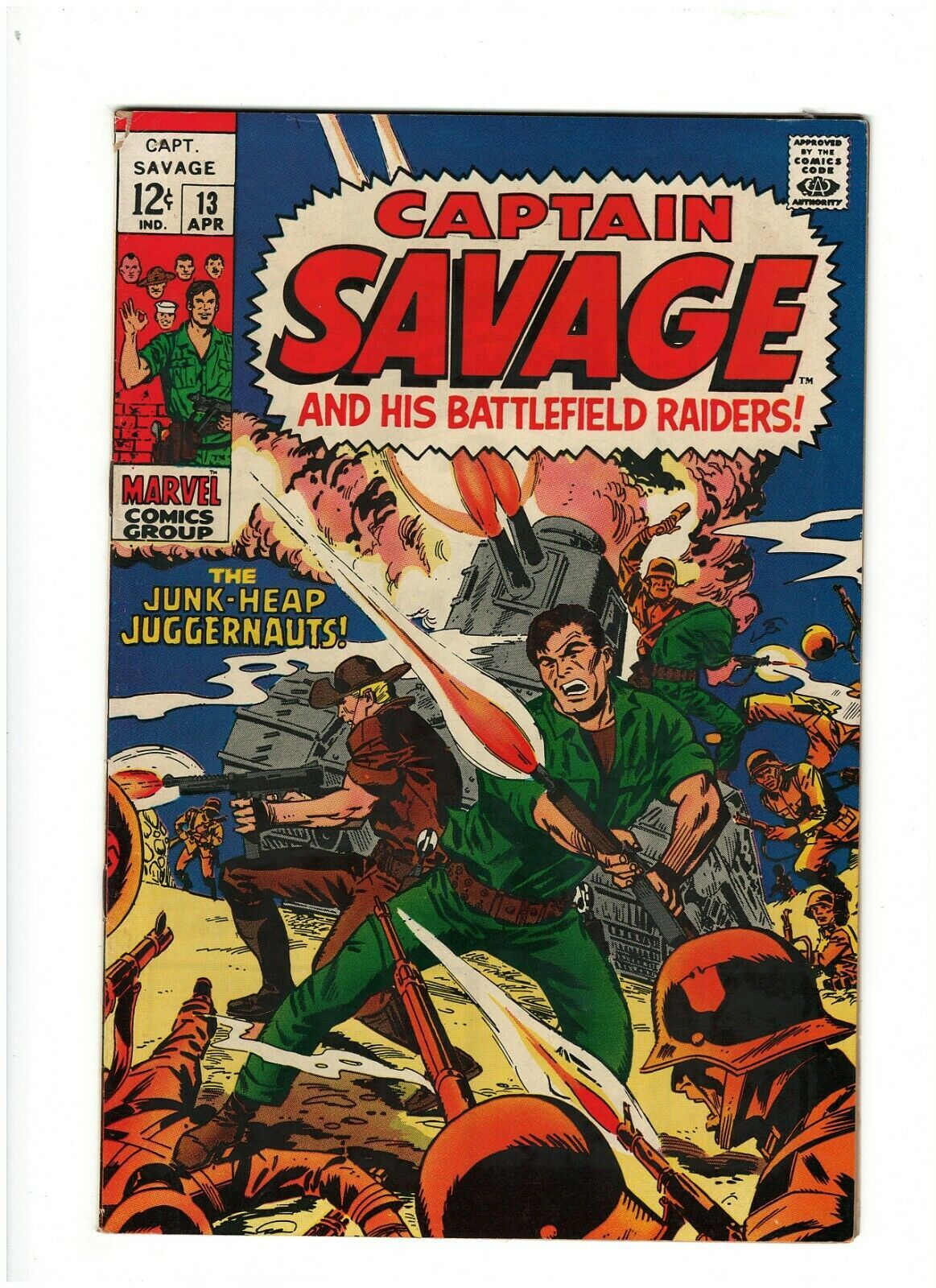 Capt. Savage and His Battlefield Raiders #13 FN 6.0 Marvel 1969 Silver ...