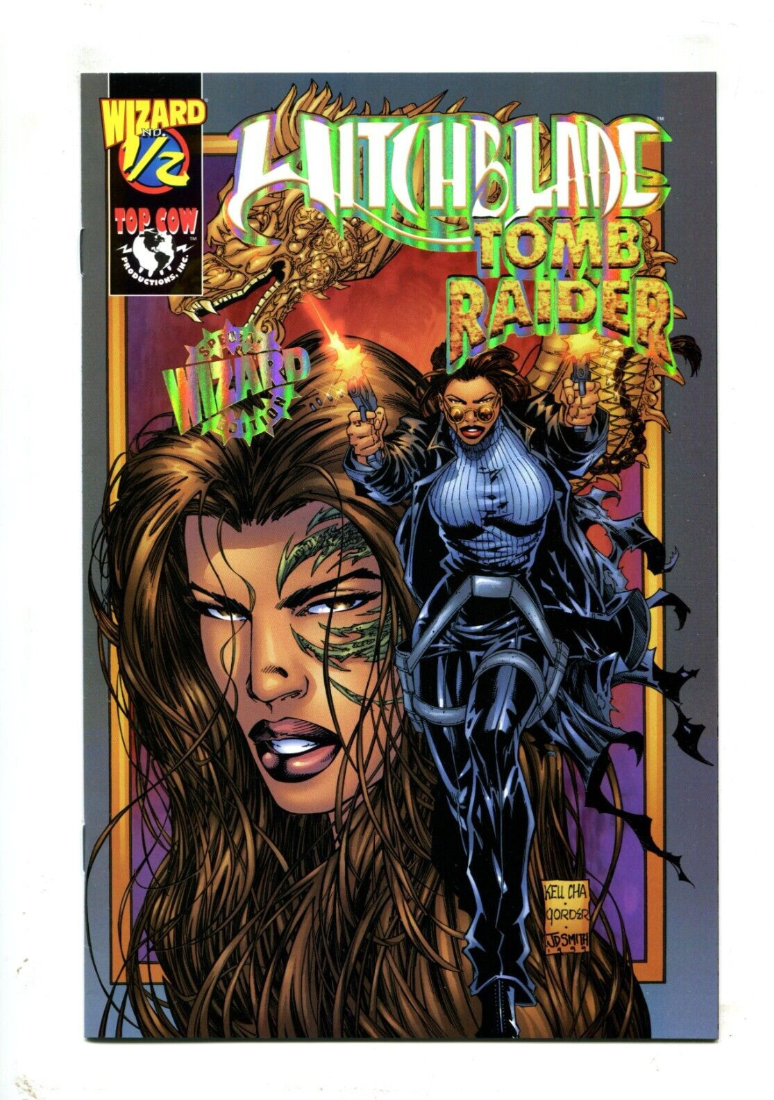 Witchblade/Tomb Raider #1/2 - Wizard Foil Special Edition with COA (8.0 ...