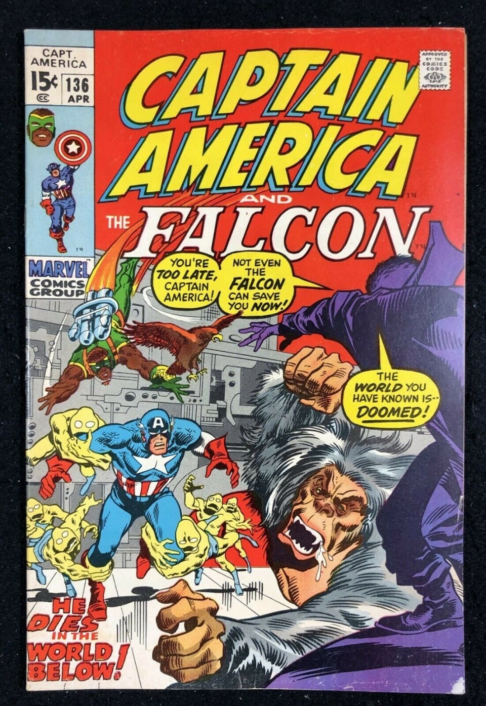 Captain America (1968) #136 FN- (5.5) with Falcon | Comic Books ...