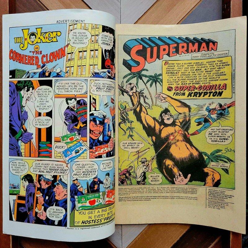 Super Heroes Battle Super Gorillas #1 FN (DC 1976) ONE-SHOT Ernie Chan ...