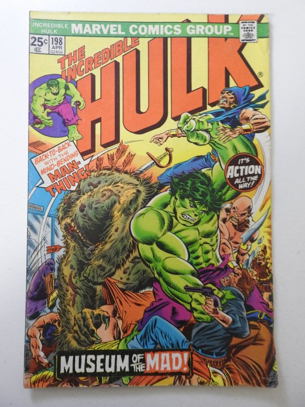 The Incredible Hulk #198 (1976) VG Condition MVS intact! moisture stain ...