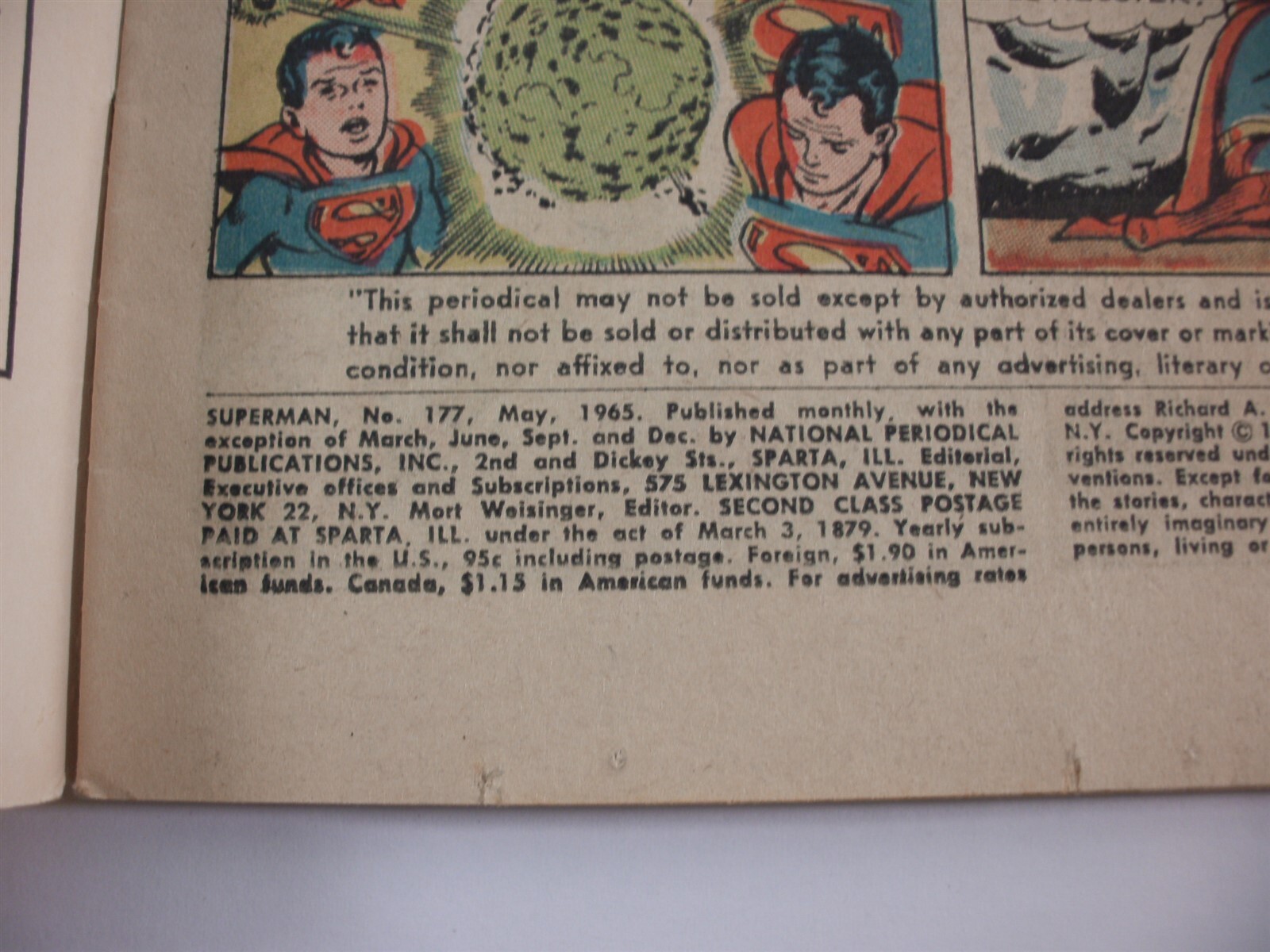 DC Comics SUPERMAN #177 MAY 1965 (FN) features The Menace Called IT ...