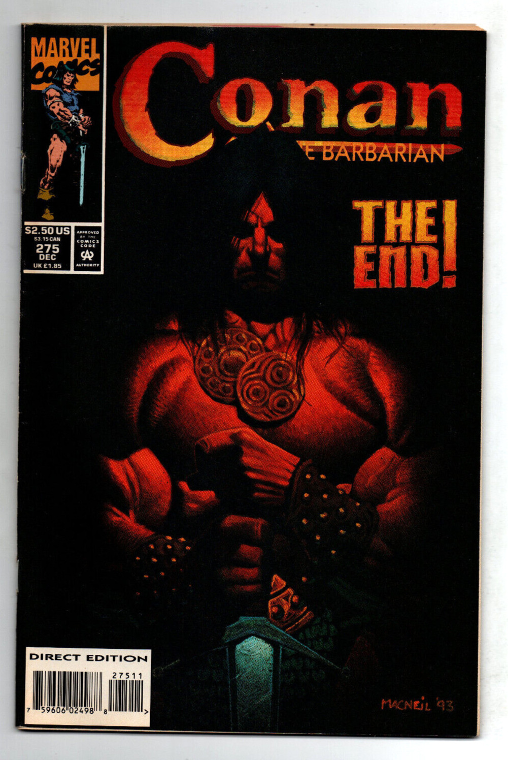 Conan the Barbarian #275 Last Issue - Marvel - 1993 - VF | Comic Books ...