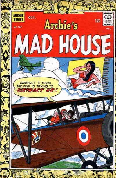 Archie's Madhouse #57 FN ; Archie | October 1967 Fighter Plane | Comic ...