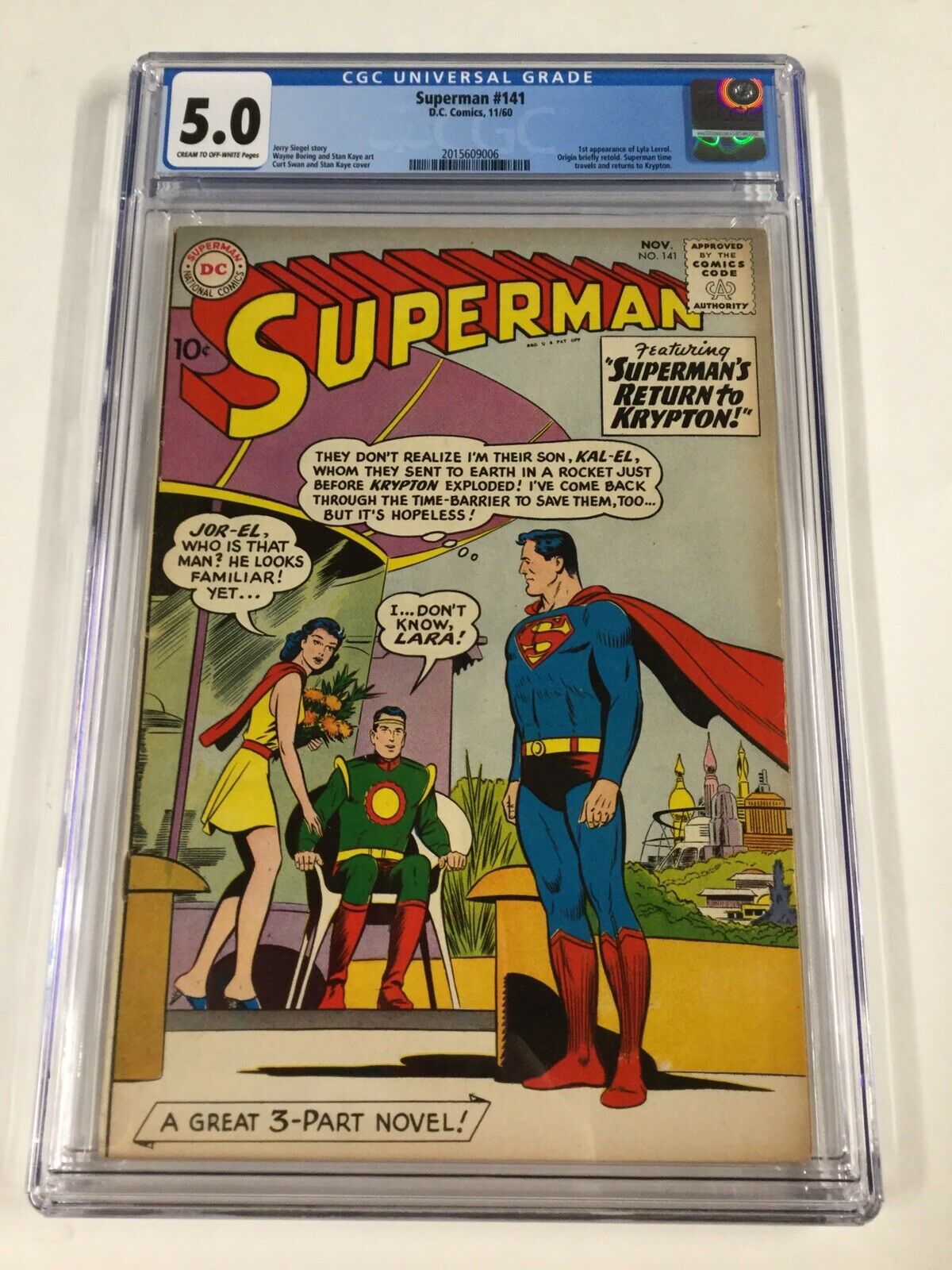 Superman 141 Cgc 5.0 Silver Age Dc Comics 1st Lyla Lerrol | Comic Books ...