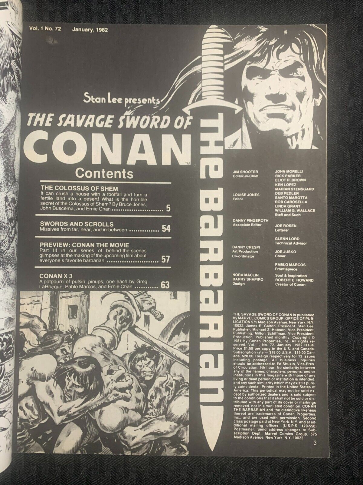 1982 SAVAGE SWORD OF CONAN Magazine #72 FN 6.0 Joe Jusko Cover | Comic ...