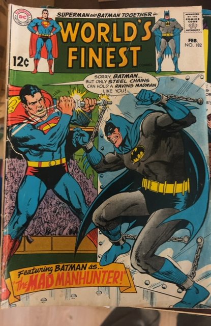 World's Finest Comics #182 (1969) Superman and Batman and Robin | Comic ...
