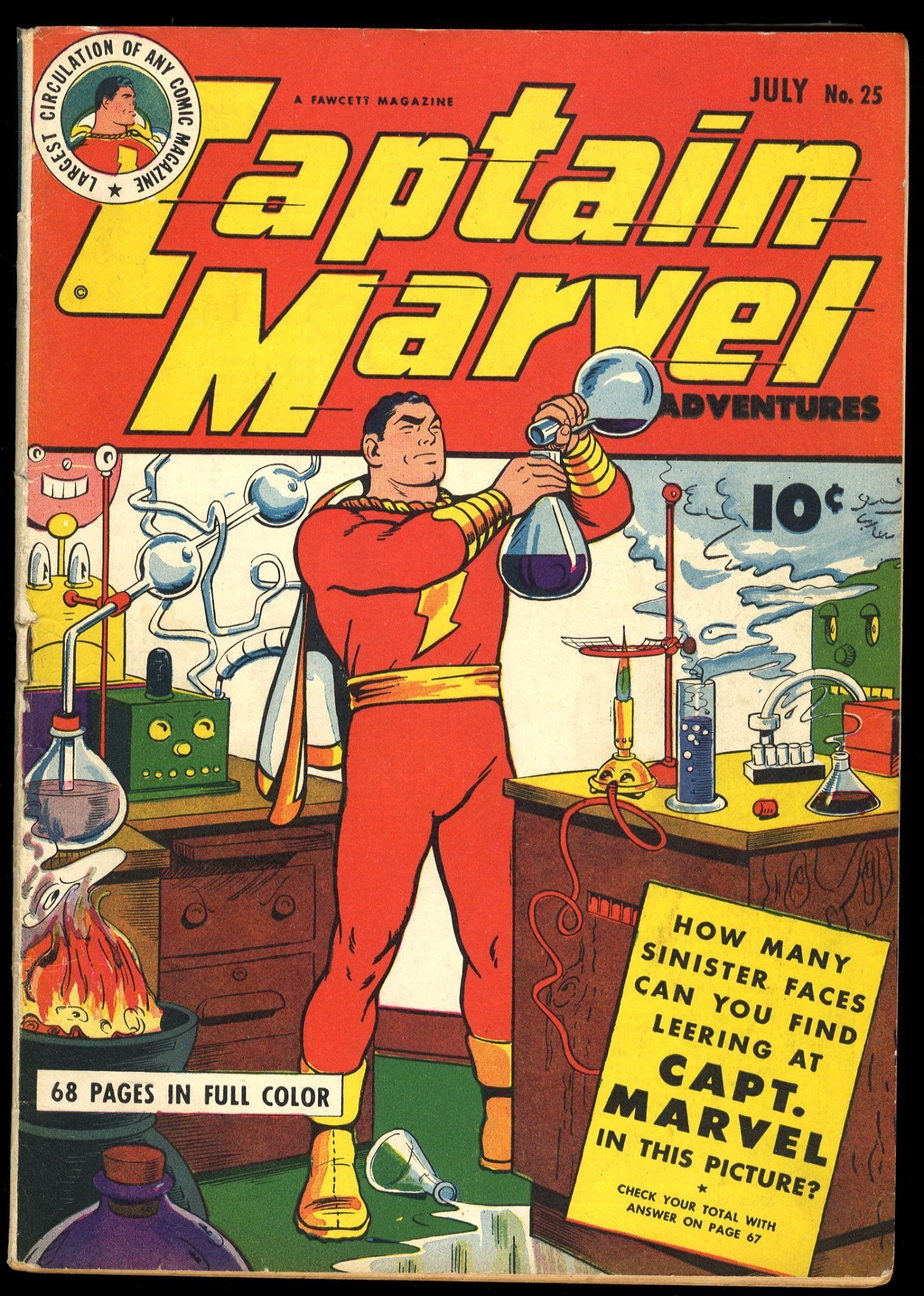 Captain Marvel Adventures #25 VG/FN 5.0 C.C. Beck Cover! Al Liederman ...