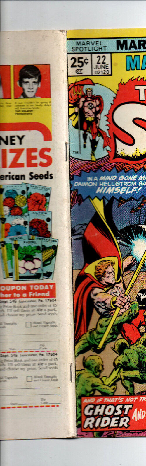 Marvel Spotlight #22 - Satanna - Daimon Hellstrom - Ghost Rider - 1973 ...